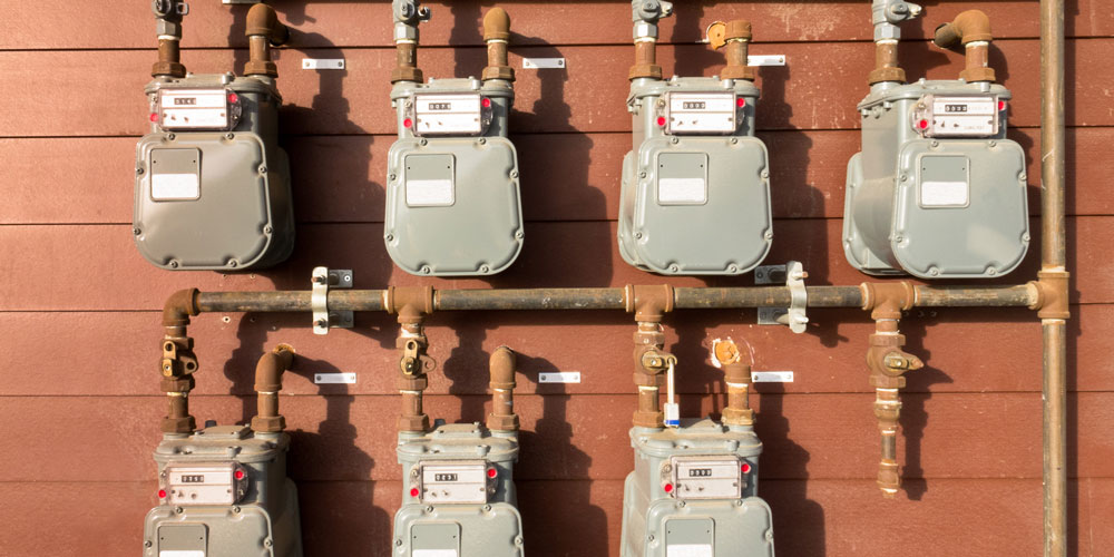How does a diaphragm gas meter work?